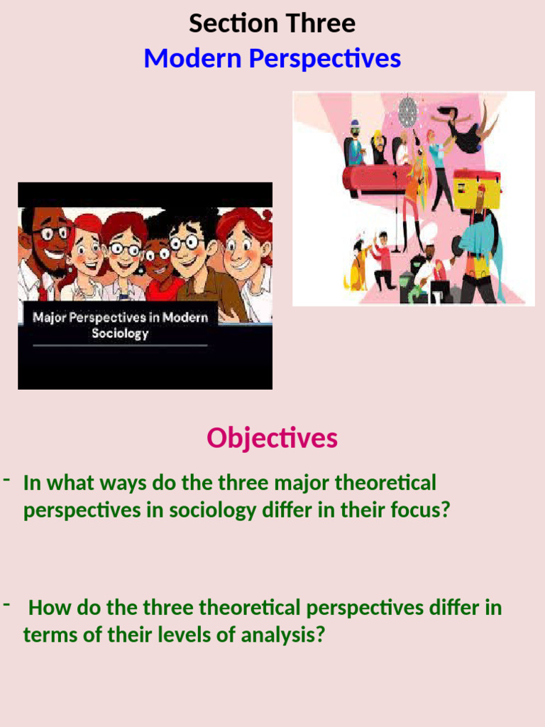 1760001671 Section Three Modern Perspectives | PDF | Sociology | Society