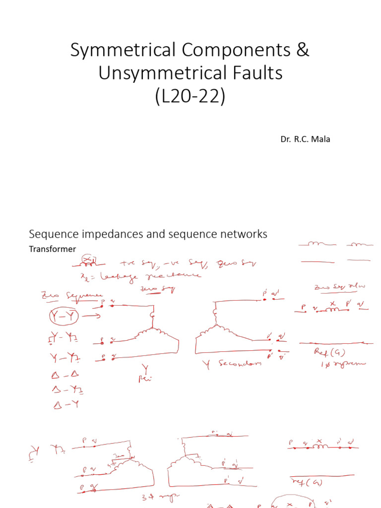 Symmetrical Components & Unsymmetrical Faults (L20-22) : Dr. R.C. Mala ...