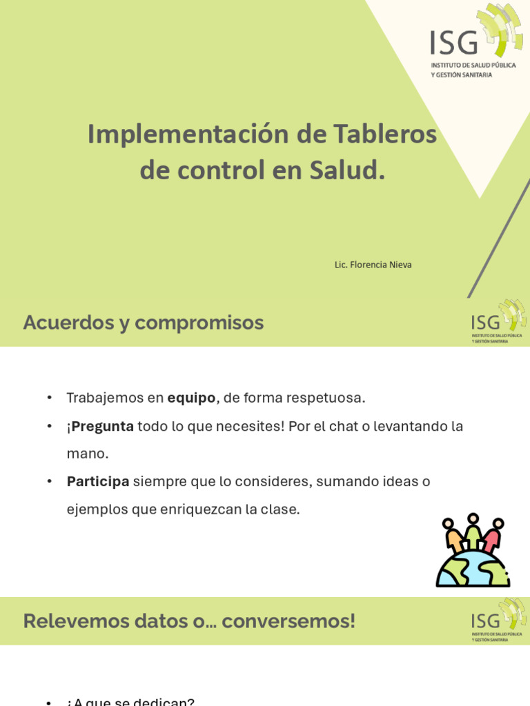 ISG - Tablero de Control | PDF | Cuentacuentos | Información