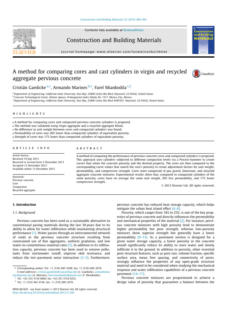 A Method For Comparing Cores and Cast Cylinders in Virgin and Recycled ...
