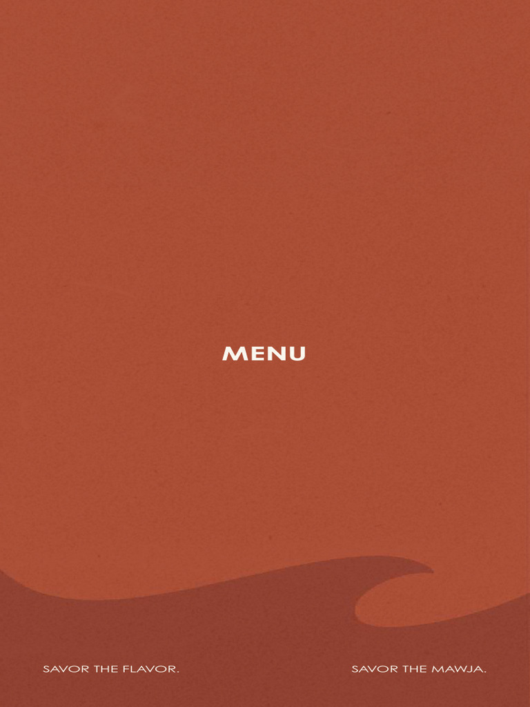 Mawja Menu: Savor the Experience | PDF | Drink | Salad