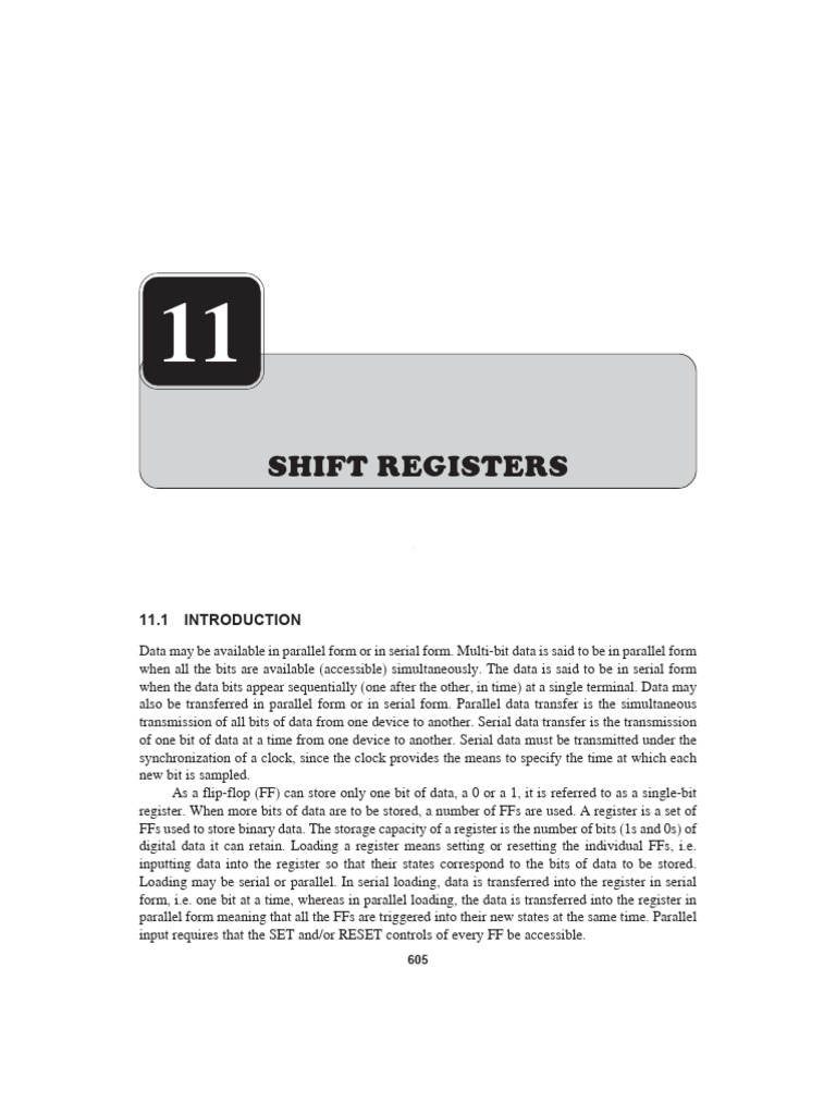 12 Shift Registers Study Material | PDF | Bit | Electronic Circuits