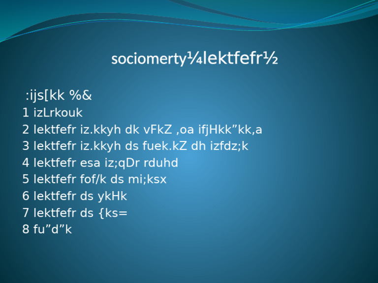 Sociometry | PDF