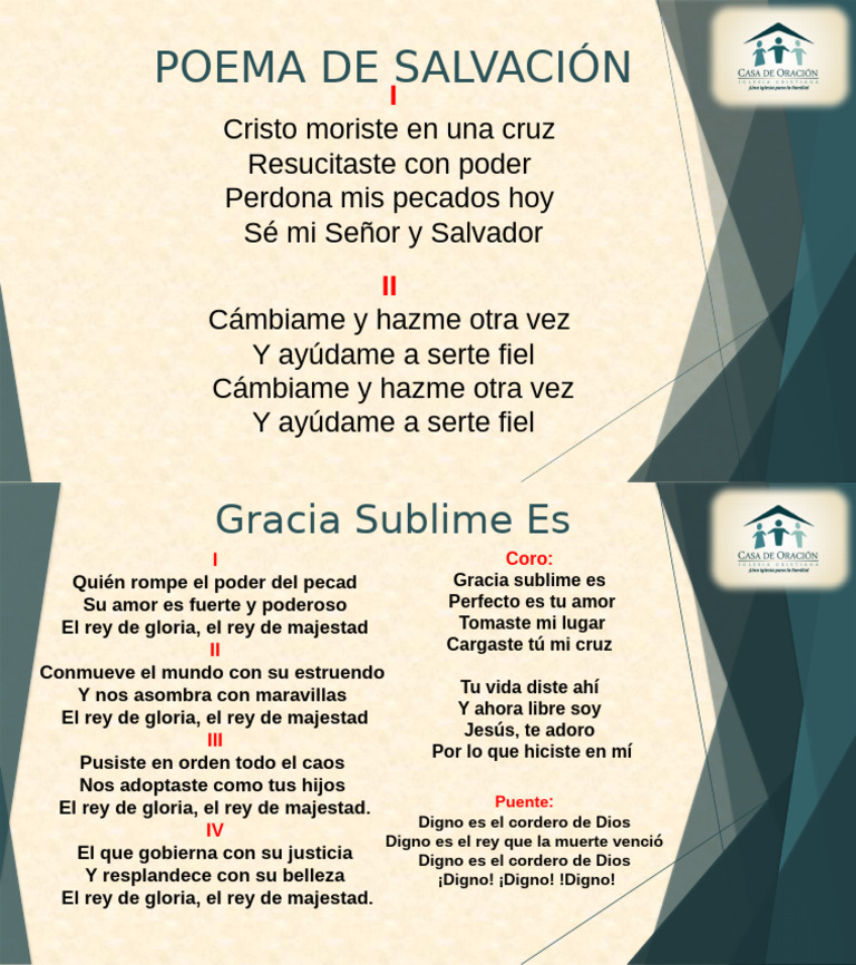 Poema de Salvación I Gracia Sublime | PDF