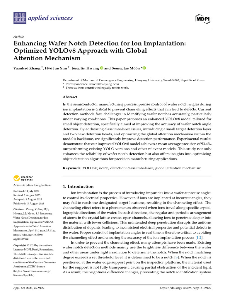 Enhanced YOLOv8 for Wafer Notch Detection | PDF | Sensitivity And ...