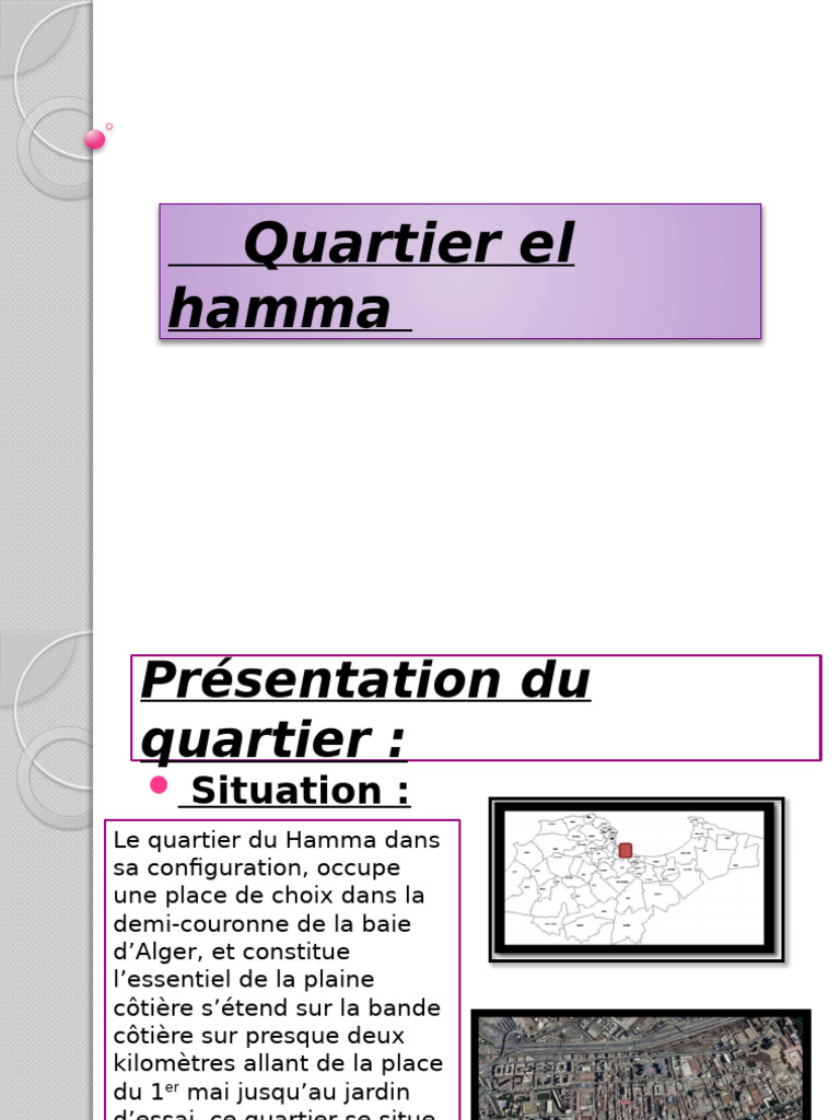 Présentation du quartier El Hamma | PDF | Alger