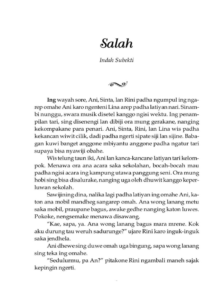 Cerkak Judul Salah | PDF
