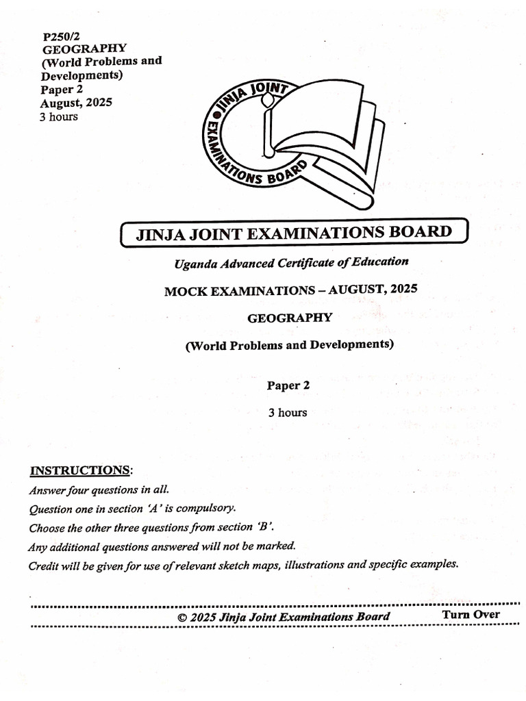 Uace Jjeb Geo1mocks 2025 | PDF
