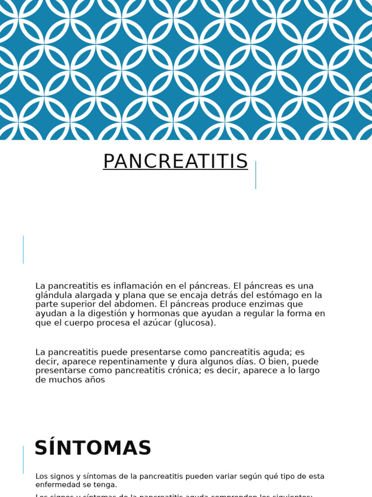 Pancreatitis | PDF | Diabetes | De fumar