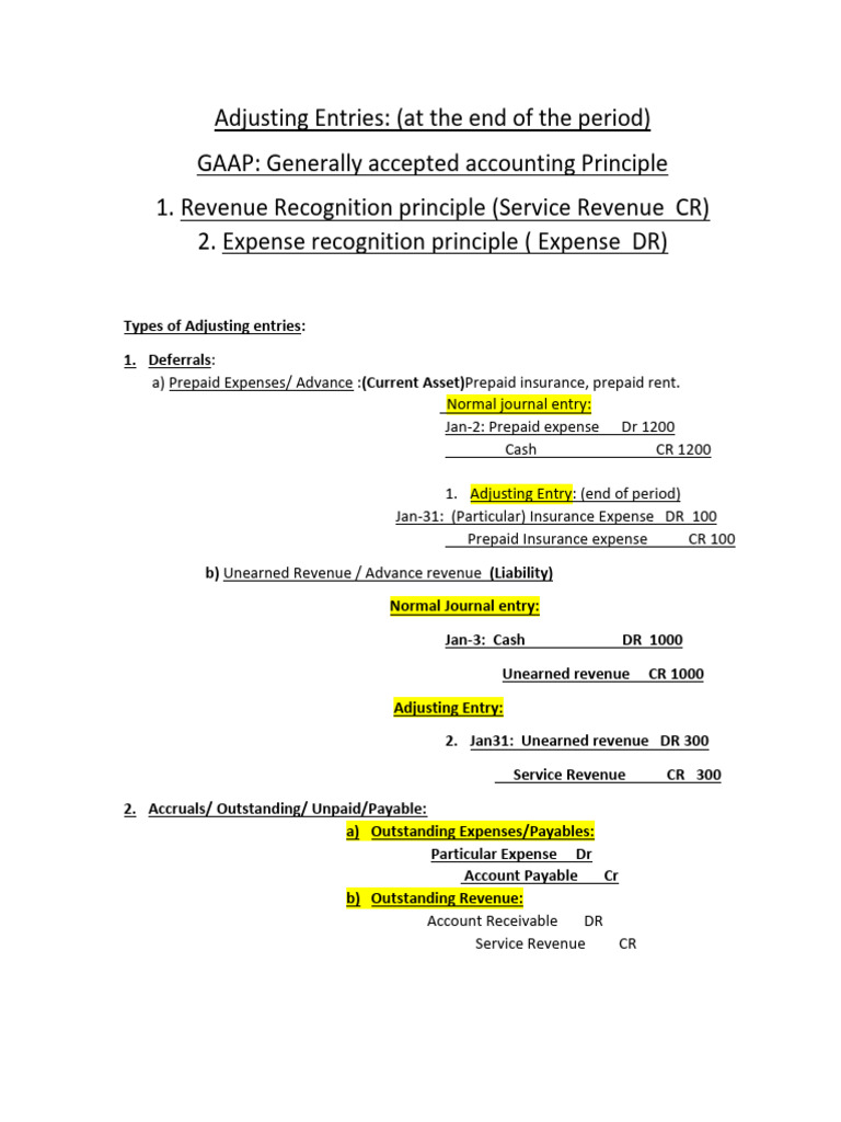 Rev Adjusting Entries Rev Acc Prin1 | PDF | Book Value | Expense