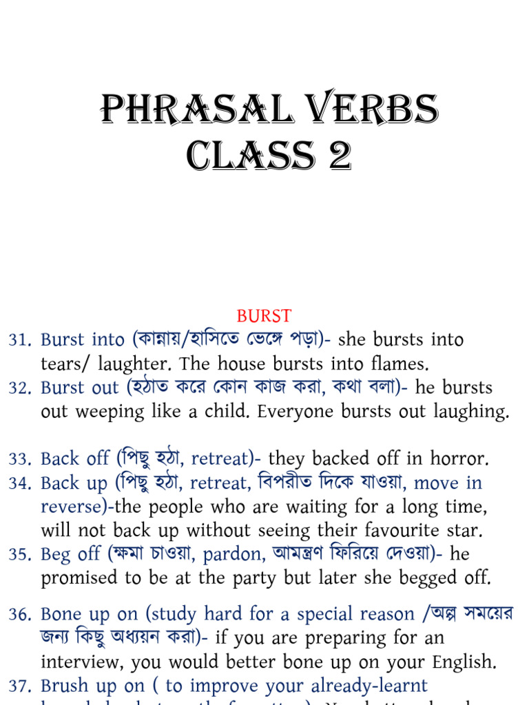 Phrasal Verbs 2 (English) | PDF