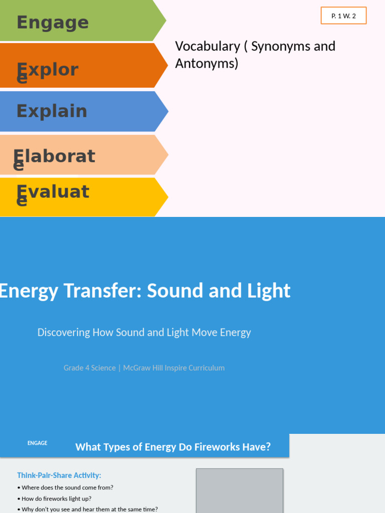 Energy Transfer Sound Light | PDF | Sound | Light