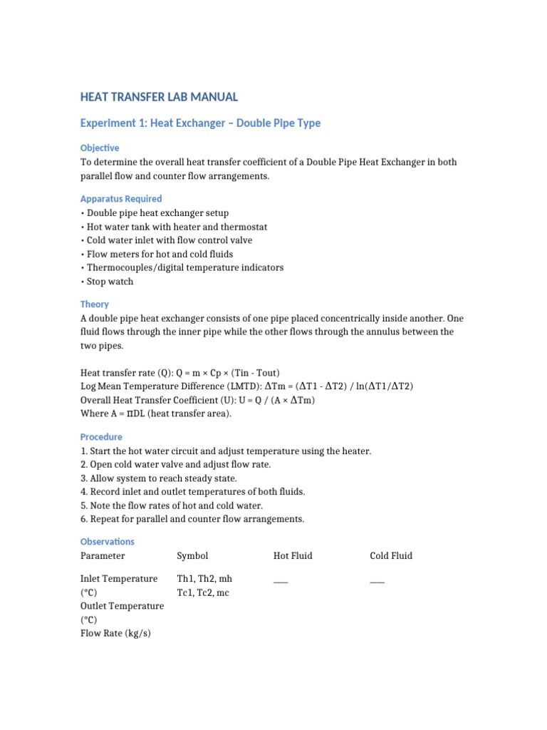 Heat Transfer Lab Manual | PDF | Absorbance | Spectrophotometry