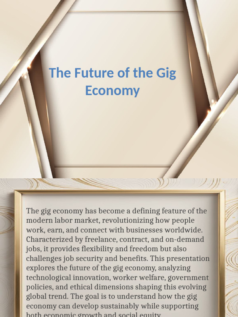 The Future of Gig Economy | PDF | Employment | Sustainability