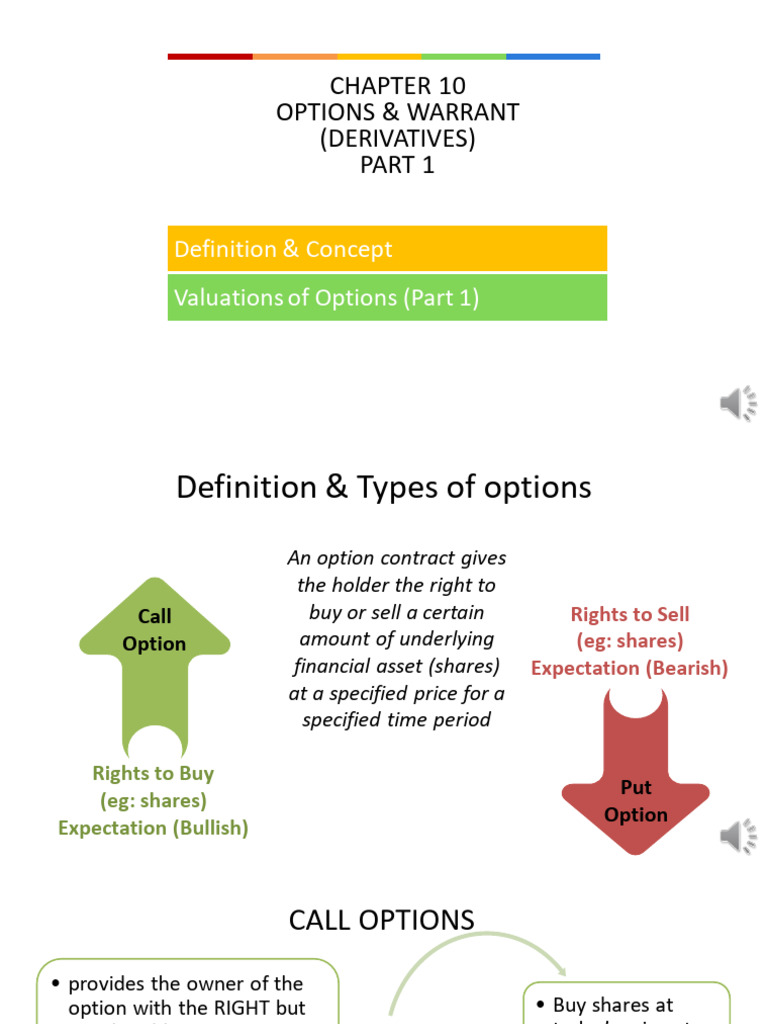 Chapter 10 - Derivatives Inst - Options Audio (Part 1) | PDF | Option (Finance) | Derivative ...