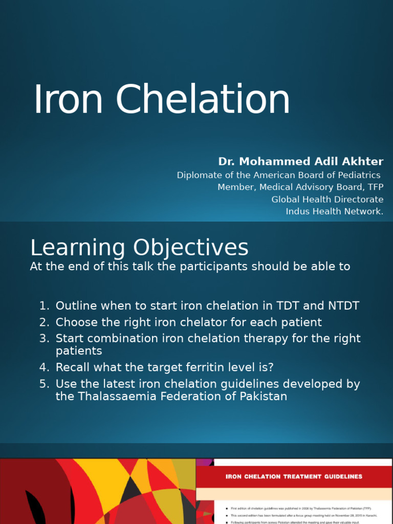 Iron Chelation - PSH Workshop | PDF | Medical Specialties | Clinical ...