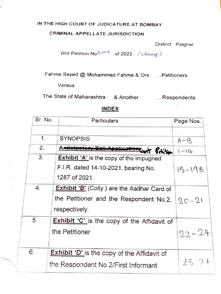 Criminal Writ Petition No. 10209 of 2022 (Stamp) | PDF