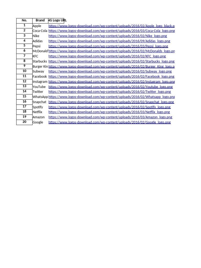 20 Logos PNG | PDF