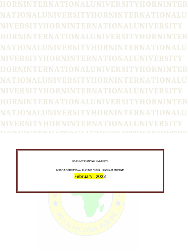English Language Academic Calender 2023 | PDF