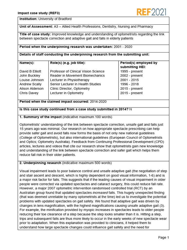 Impact Case Study - The University of Bradford - Improved Knowledge and ...