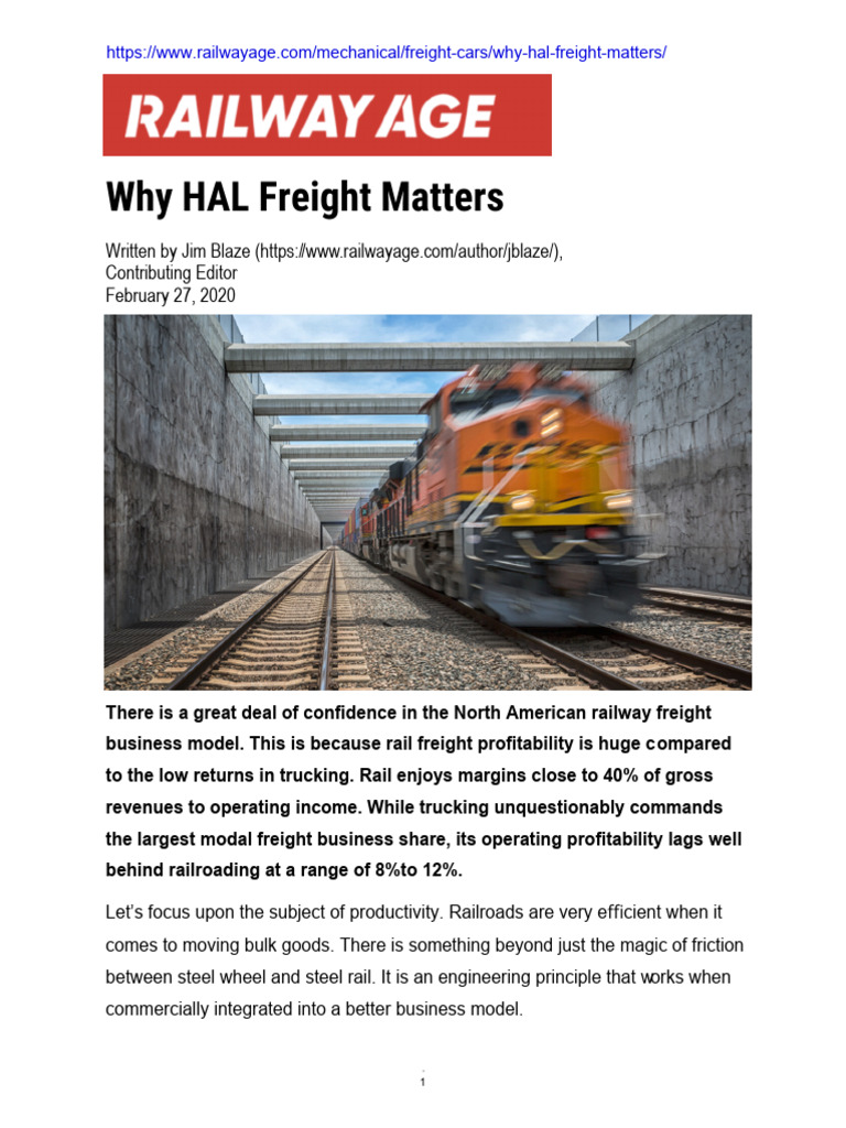 Importance of Heavy Axle Loading in Rail | PDF | Rail Transport | Rail ...