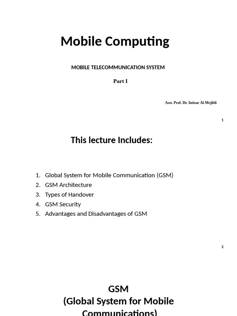 03 Mobile Computing | PDF | Mobile Telecommunications | Telecommunications