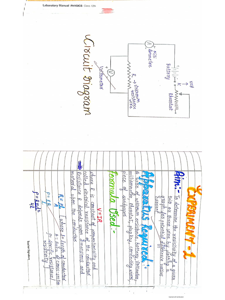 Physics Laboratory Manual XII | PDF
