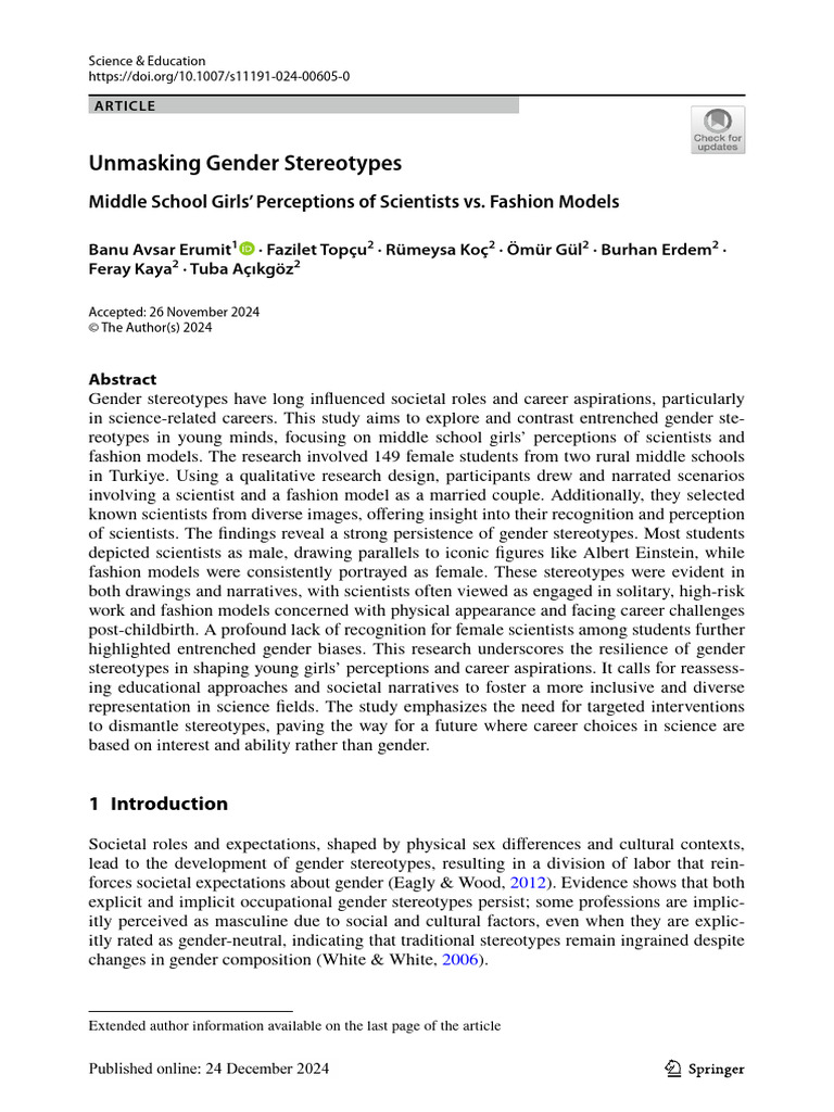 Unmasking Gender Stereotypes | PDF | Gender Role | Stereotypes