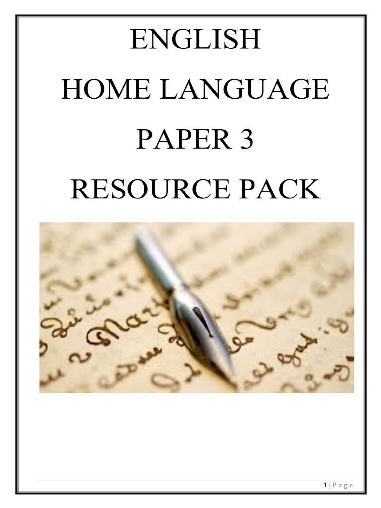 English Home Language Paper 3 Resource Pack | PDF