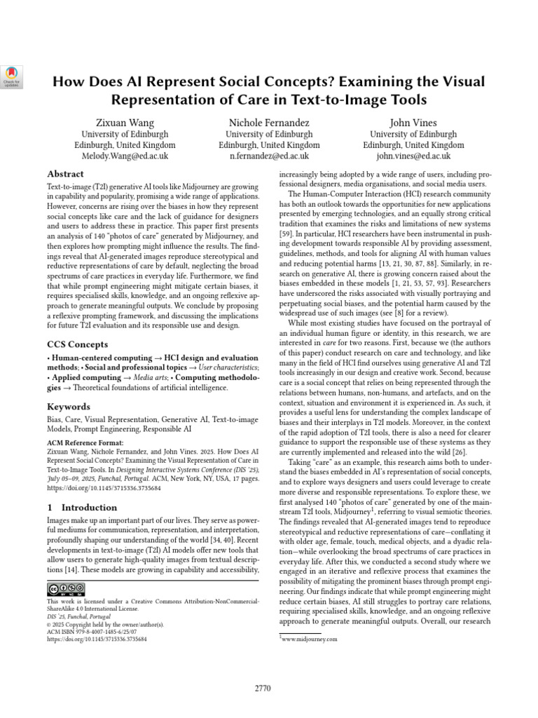 How Does AI Represent Social Concepts? Examining The Visual ...