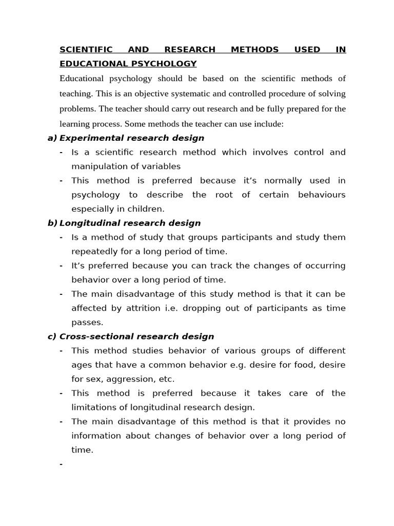 Research Methods in Educational Psychology | PDF | Teachers | Learning