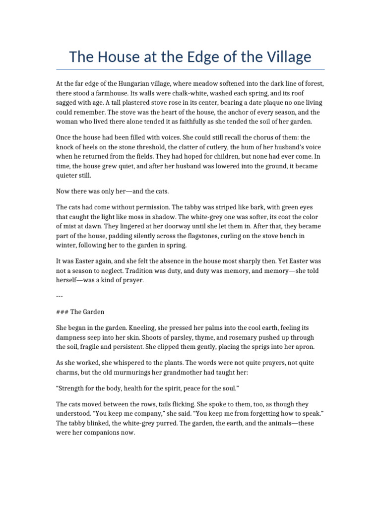 The House at The Edge of The Village | PDF