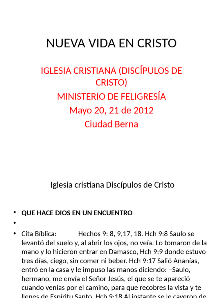 Nueva Vida En Cristo Pdf Pecado Cristo Título