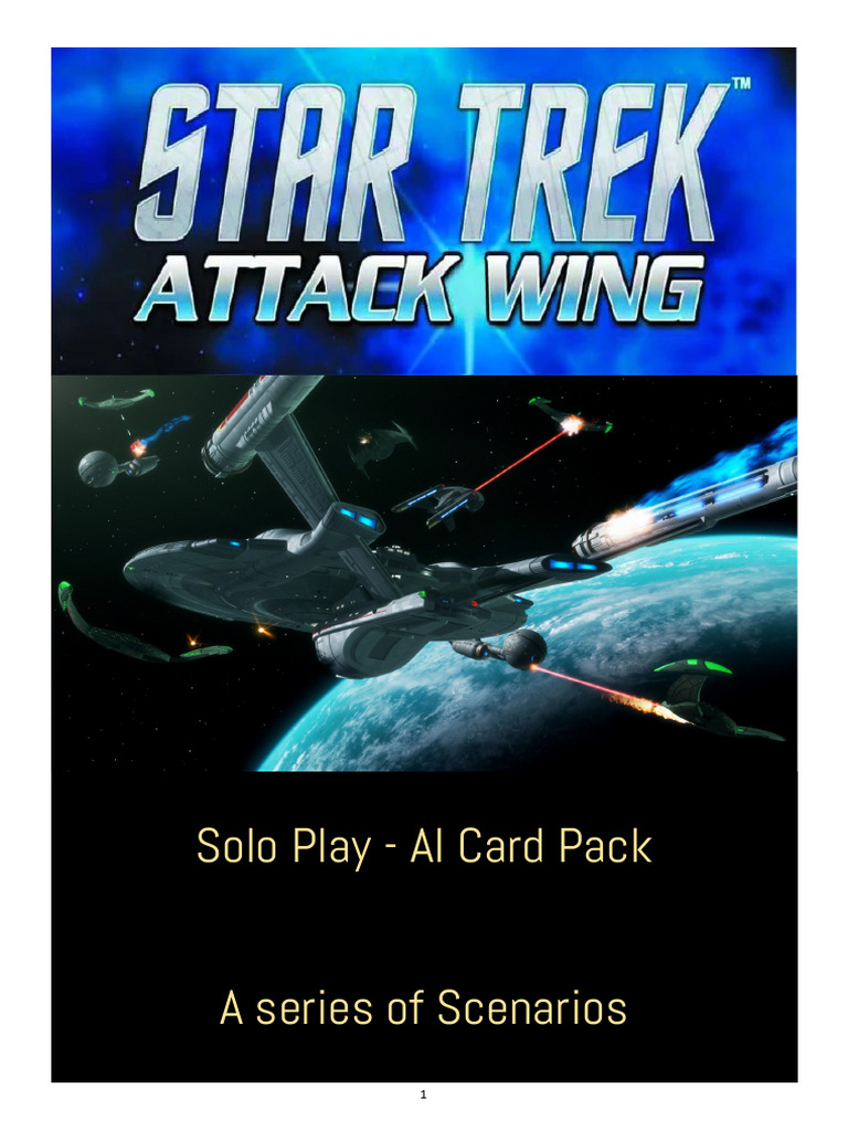 Solo Scenarios for Star Trek Attack Wing | PDF | Star Trek | Gene ...