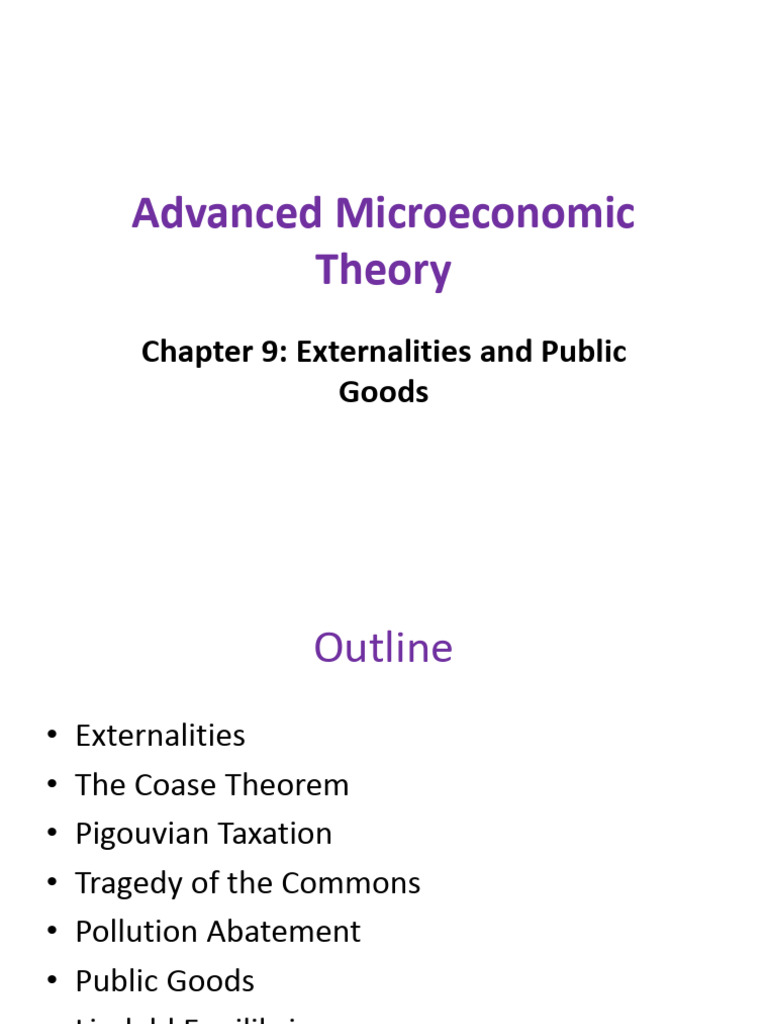 Externalities and Public Goods Analysis | PDF | Externality ...