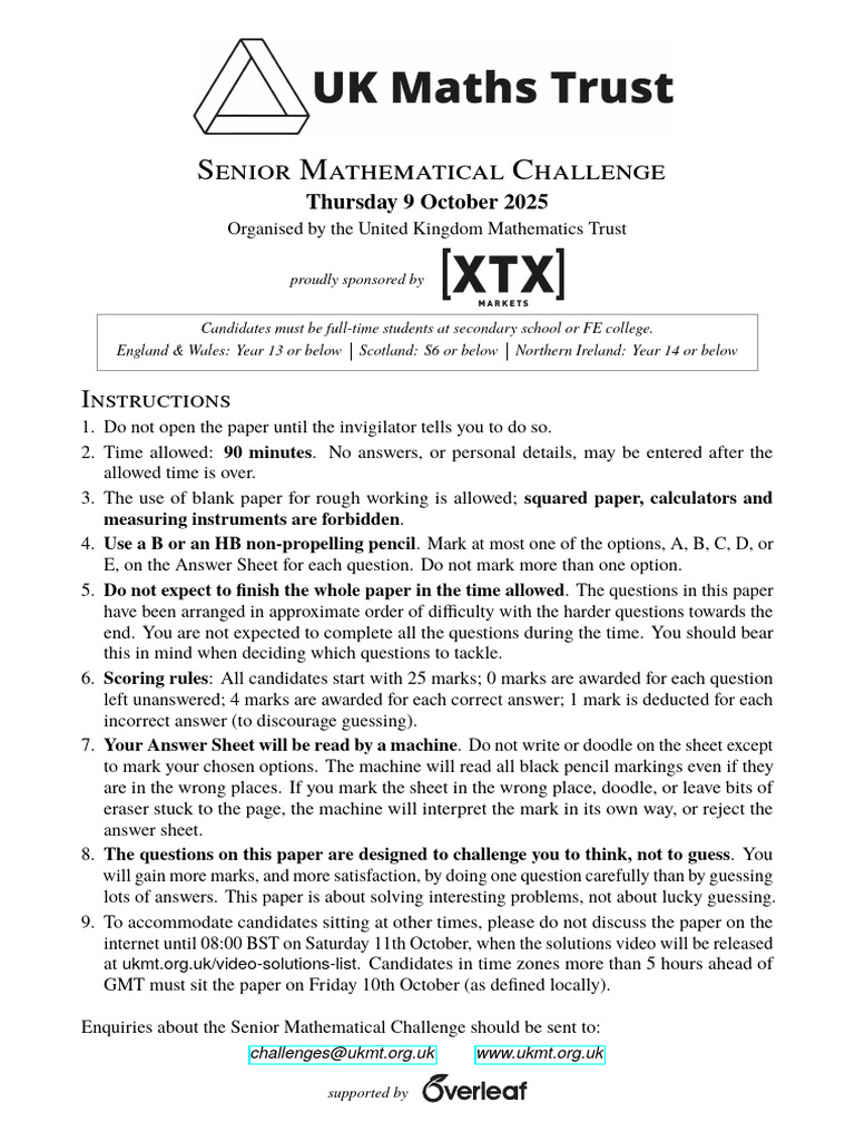 SMC 2025 Challenge Paper Details | PDF | Square Root | Area