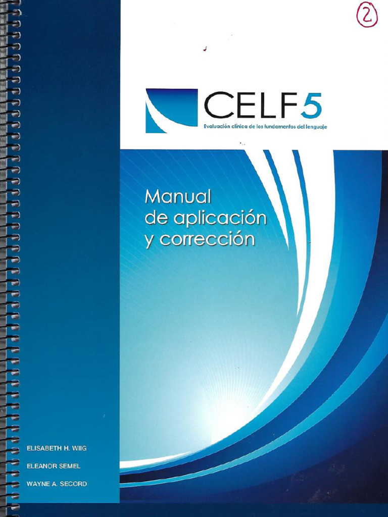 CELF-5. Manual de Aplicación y Corrección | PDF