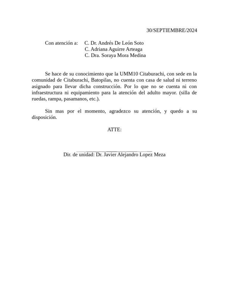 OFICIO Dra Soraya | PDF