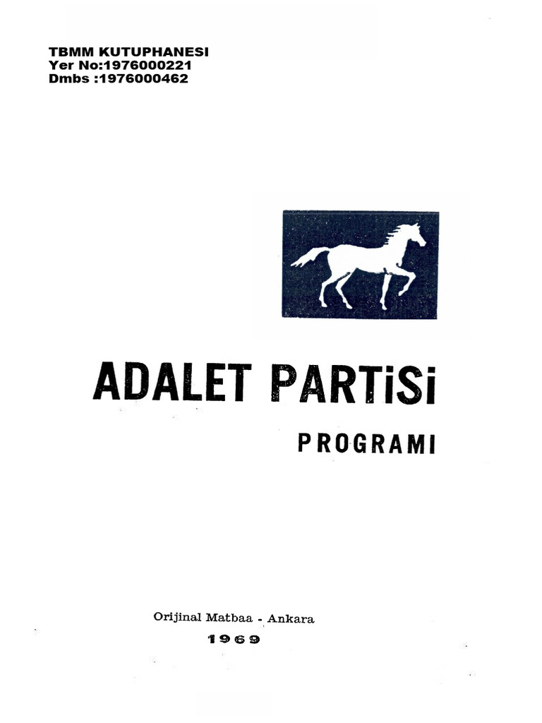 Adalet Partisi: Programi | PDF