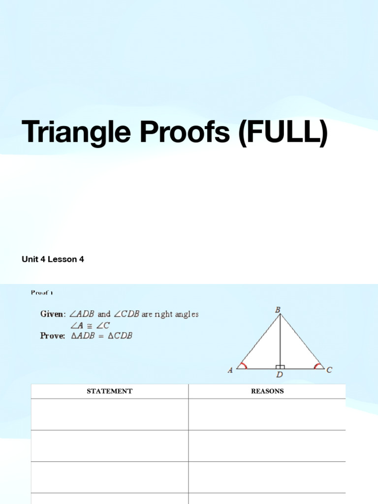 Triangle Proofs | PDF