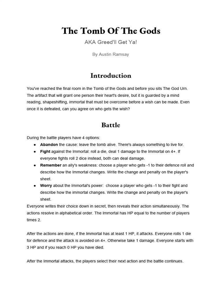 Tomb of the Gods | PDF