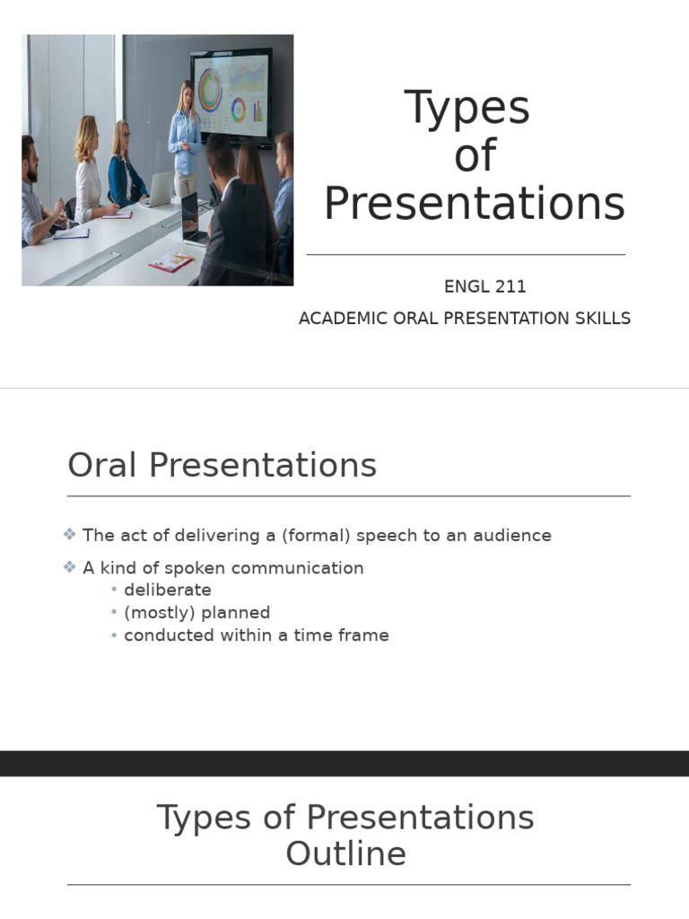 Types of Oral Presentations Explained | PDF | Speech | Knowledge