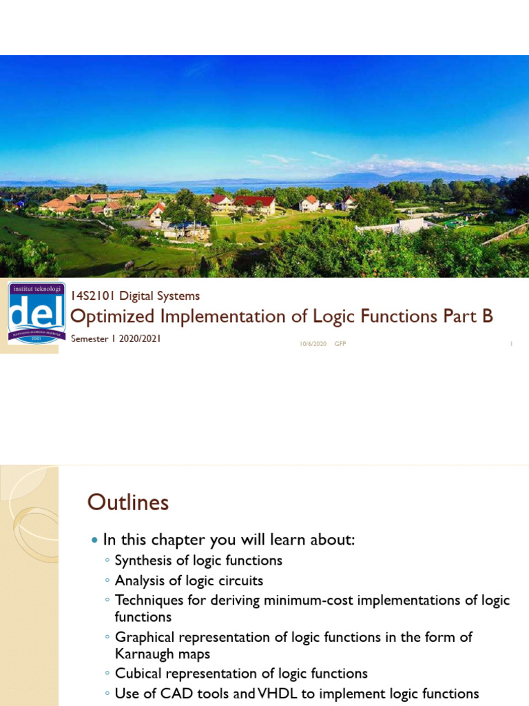 DS W04S02 Optimized Implementation of Logic Functions Part B | PDF
