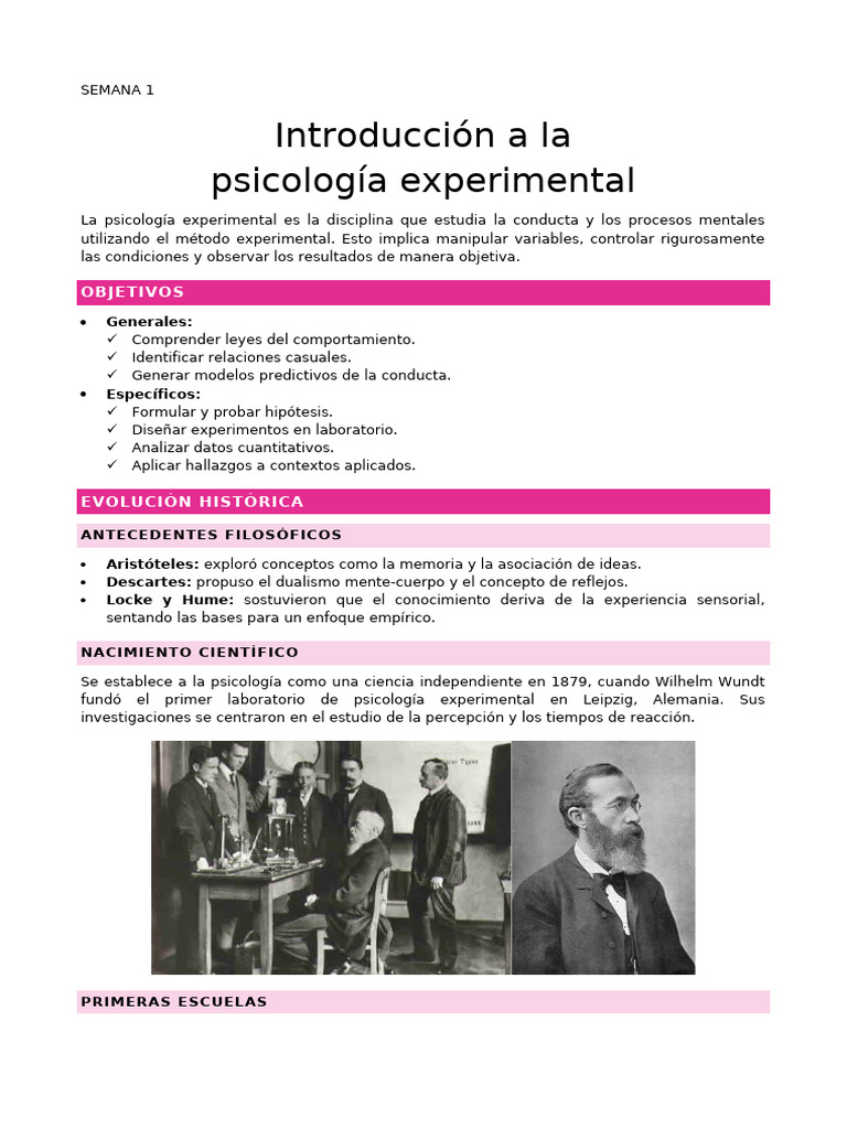 Psicología Experimental | PDF | Experimentar | Psicología experimental