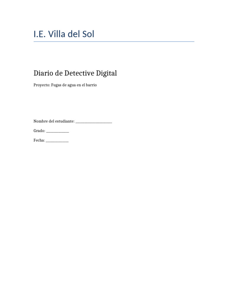 Diario Detective Persona B Con Portada | PDF