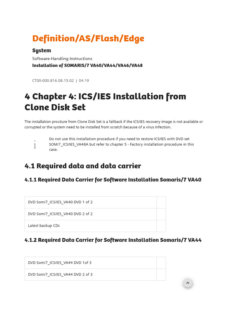ICS/IES Clone Disk Set Installation Guide | PDF | Backup | Booting