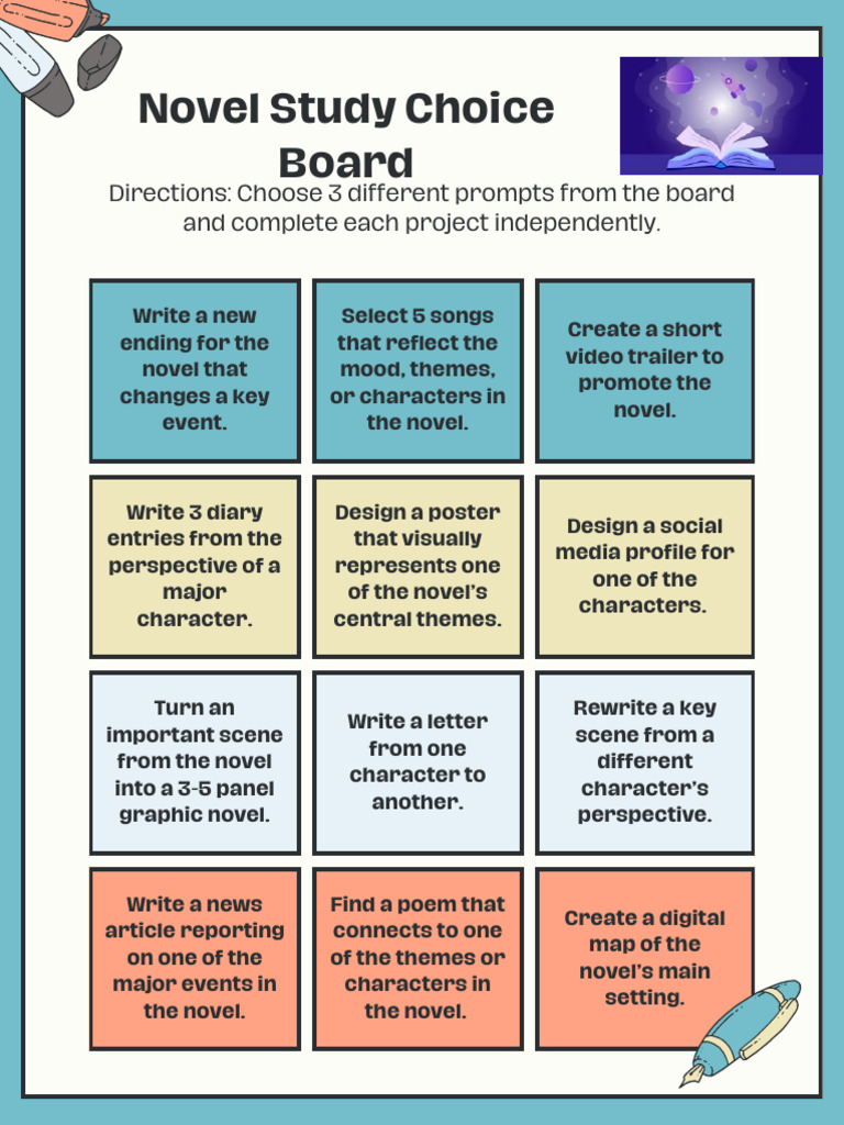 Science Fiction Choice Board | PDF | Narrative | Genre