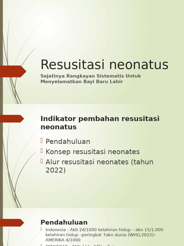 Resusitasi neonatus | PDF
