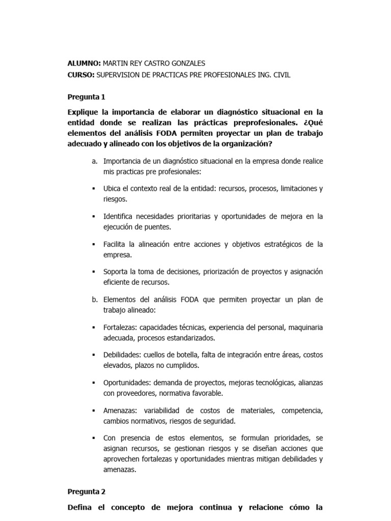 Examen Final SUP. PRACT. PRE | PDF | Software | Análisis FODA