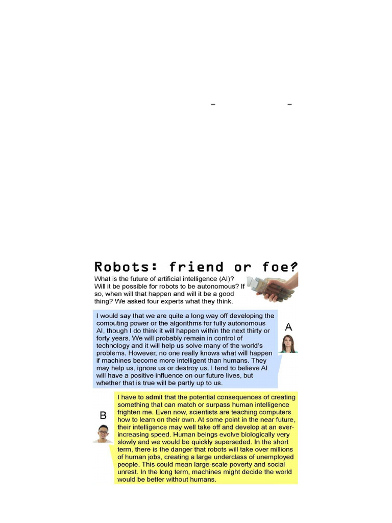 Future of AI: Robots as Friends or Foes? | PDF | Artificial ...
